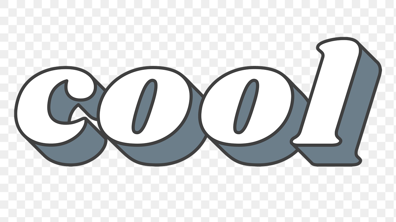 Cool word png retro typography | Free PNG Sticker - rawpixel