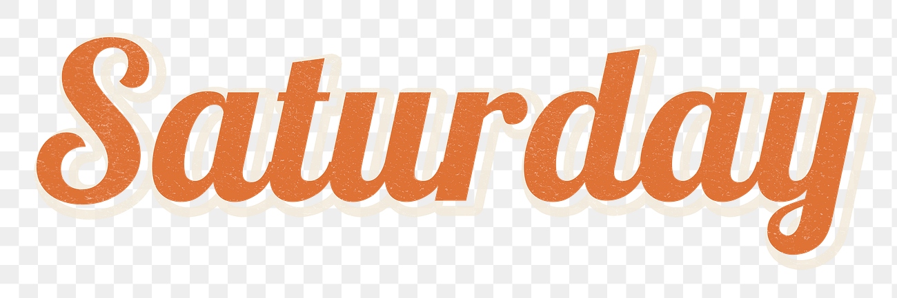 Retro word Saturday typography design | Free PNG Sticker - rawpixel
