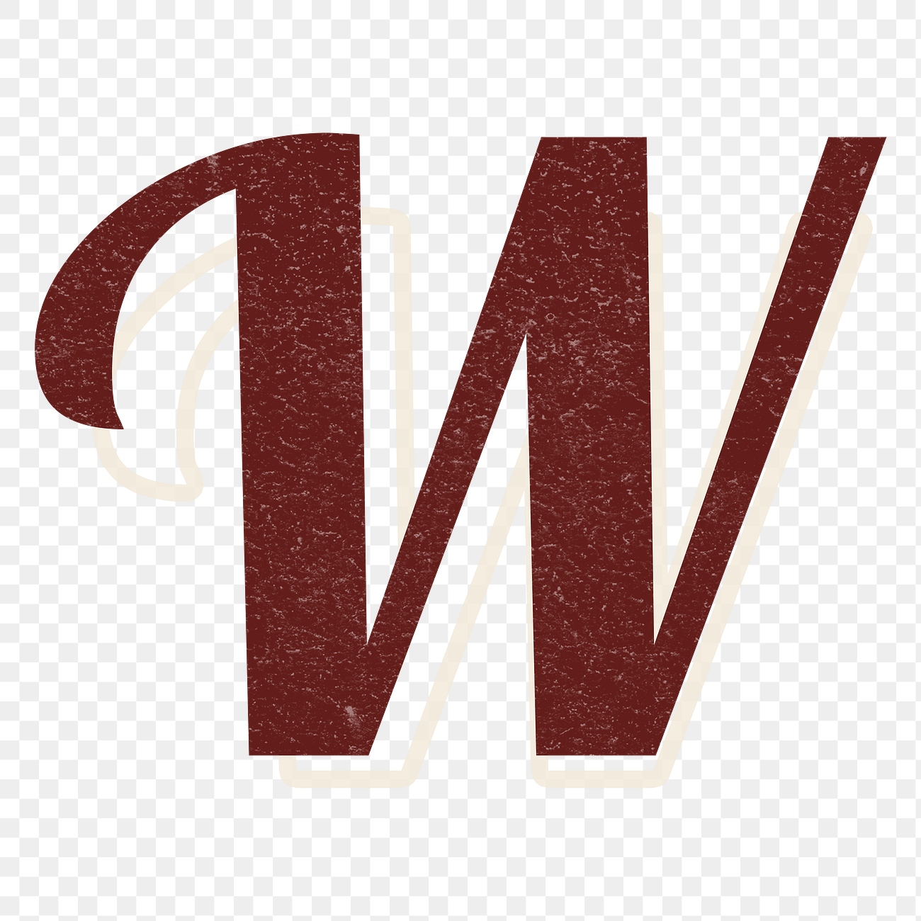 Letter W abc calligraphy handwriting | Free PNG Sticker - rawpixel