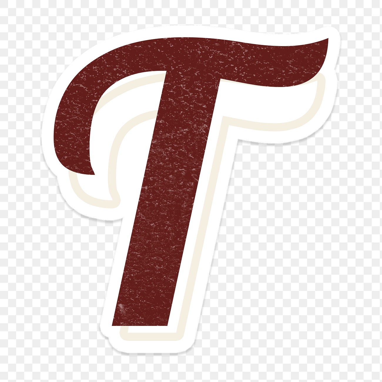 Letter T cursive stylish vintage | Free PNG Sticker - rawpixel