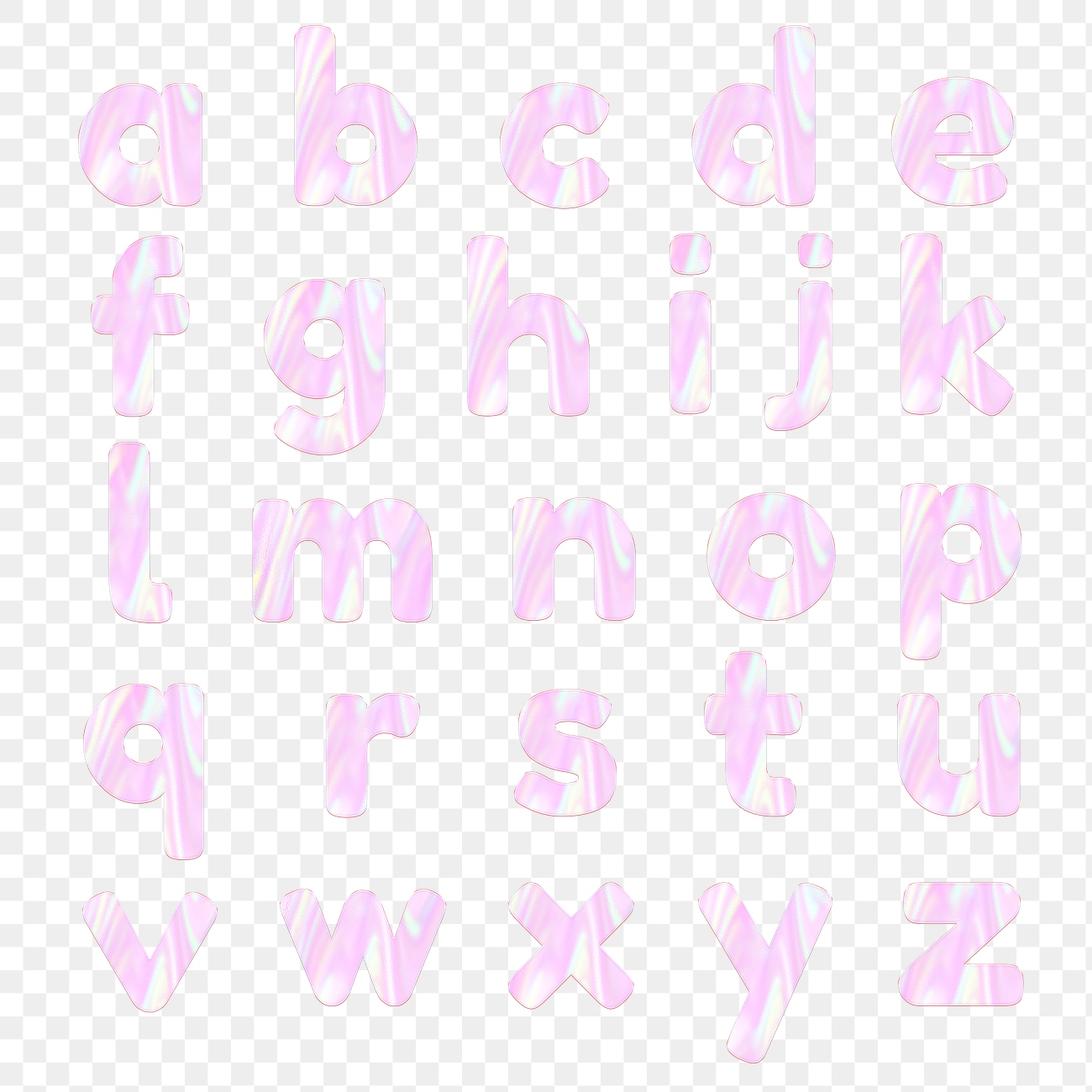Alphabet png sticker holographic pastel | Free PNG - rawpixel