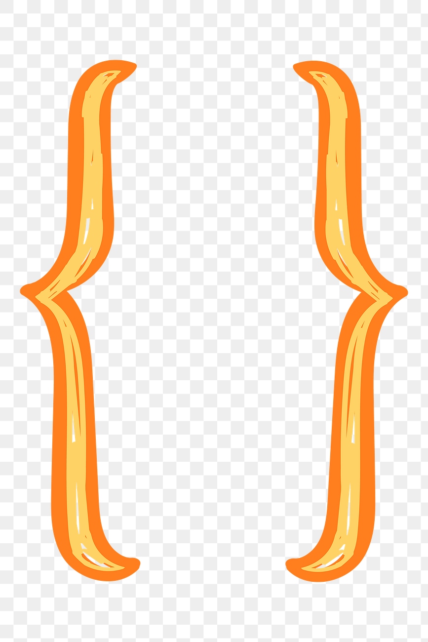 Curly brackets symbol doodle png | Free PNG Sticker - rawpixel