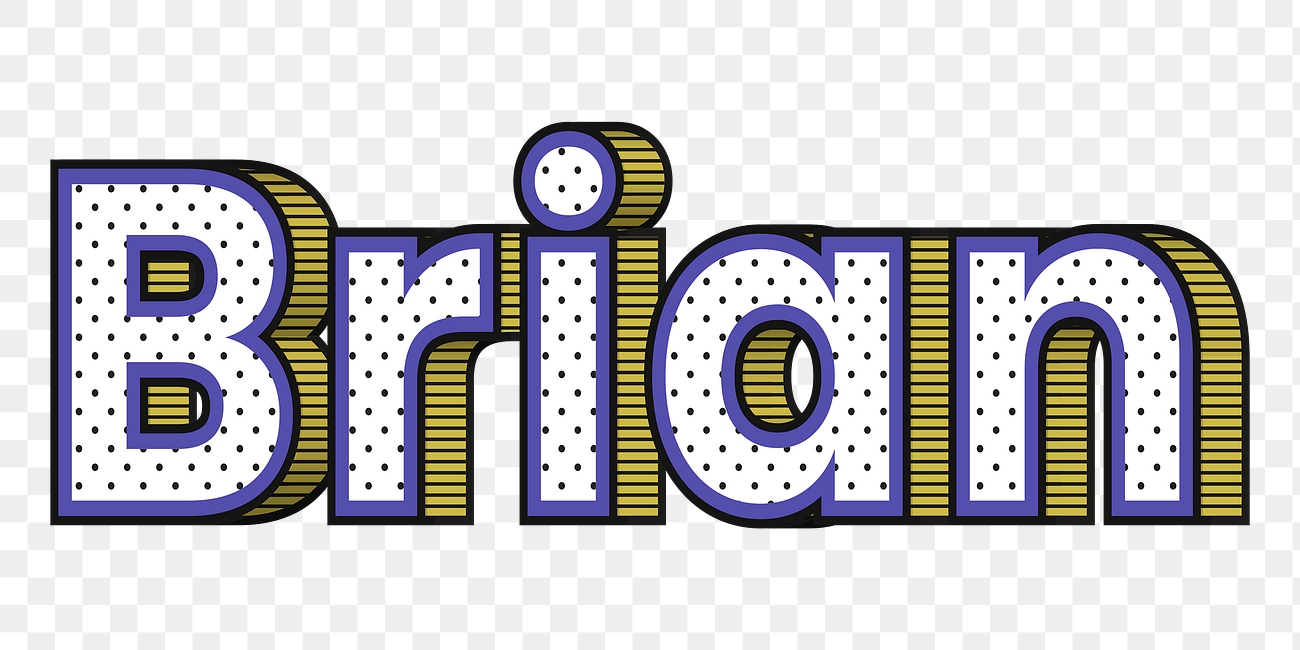 Brian name png lettering font | Free PNG Sticker - rawpixel