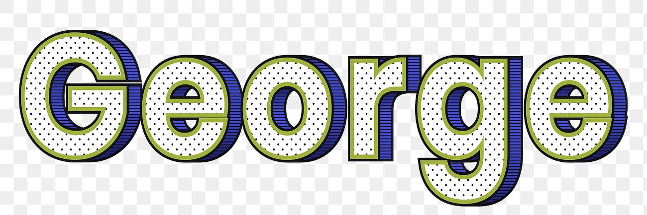 Male name George typography word | Free PNG Sticker - rawpixel