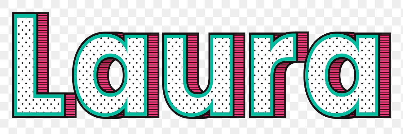 Dotted Laura female name png | Free PNG Sticker - rawpixel