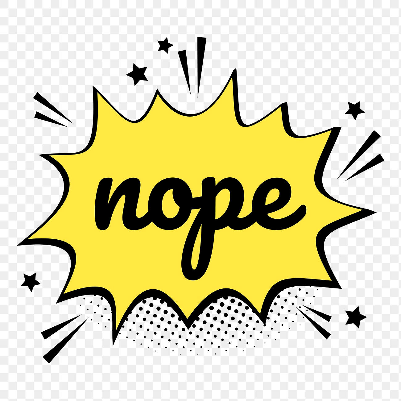 Png nope word speech bubble | Free PNG Sticker - rawpixel