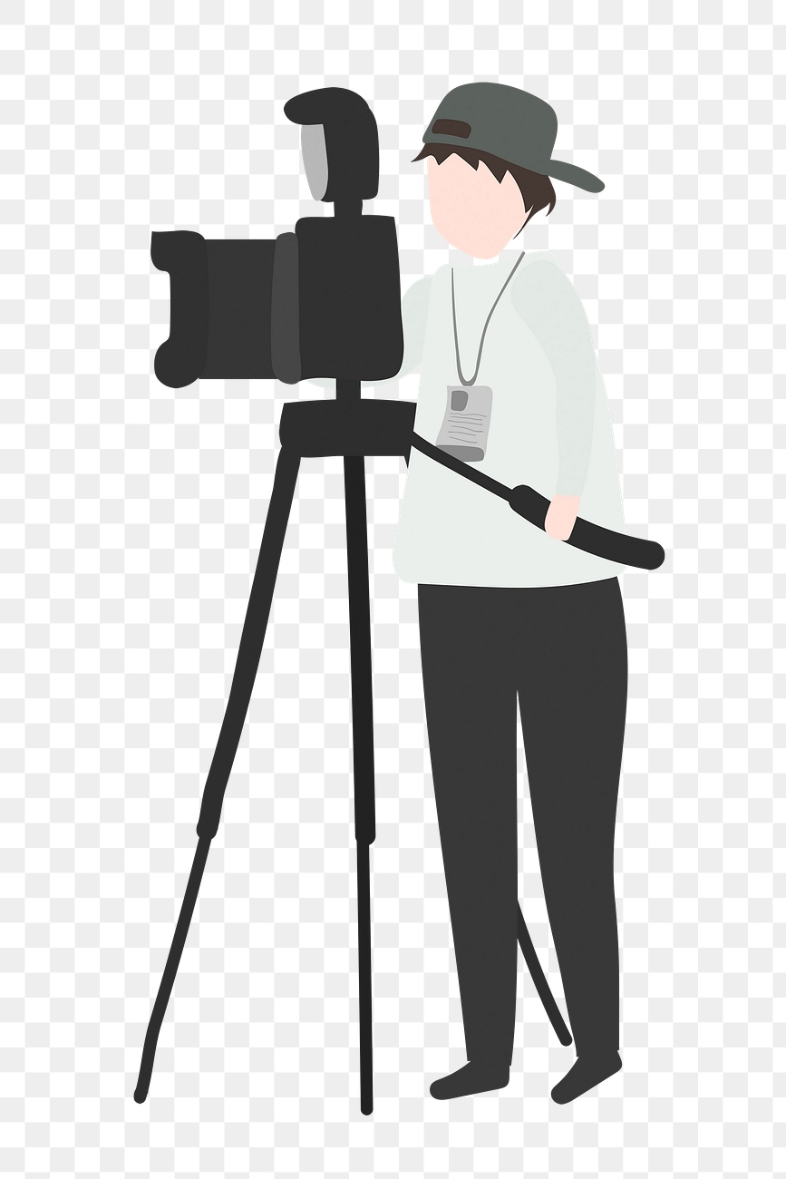Camera man png clipart, entertainment | Premium PNG - rawpixel