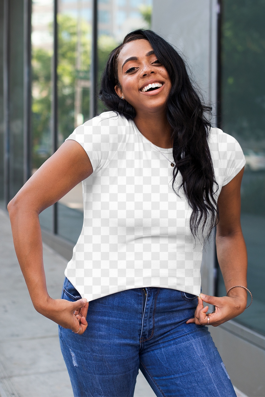 Png crop tee mockup worn | Premium PNG - rawpixel