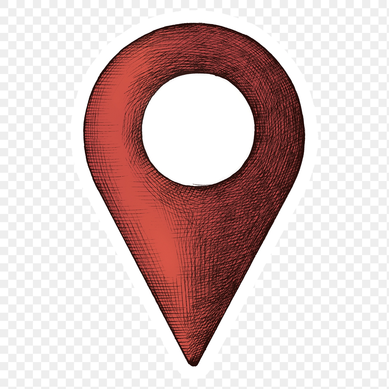 Vintage geotag cartoon clipart sticker | Premium PNG Sticker - rawpixel