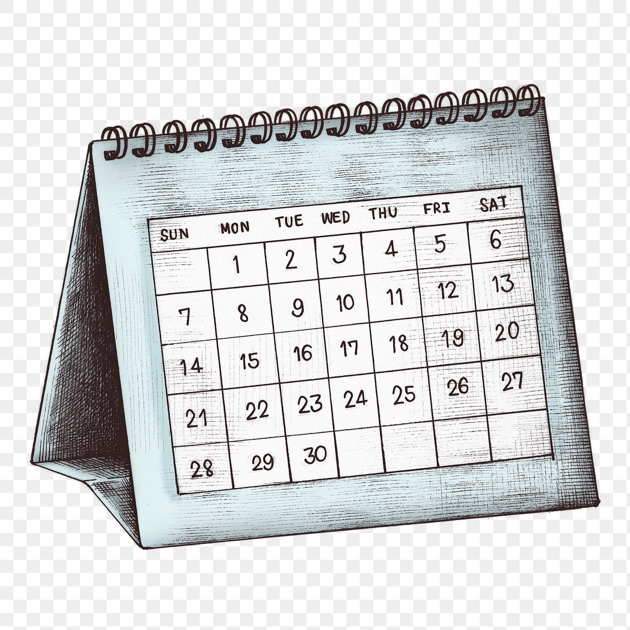 Drawing calendar cartoon clipart png | Premium PNG Sticker - rawpixel