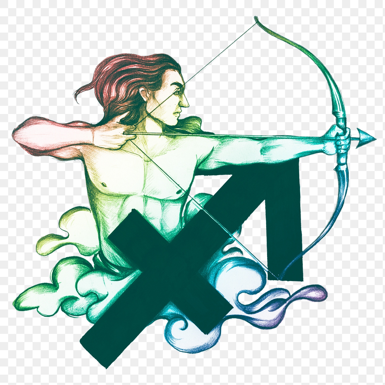Png Sagittarius astrological sign sticker | Premium PNG Sticker - rawpixel