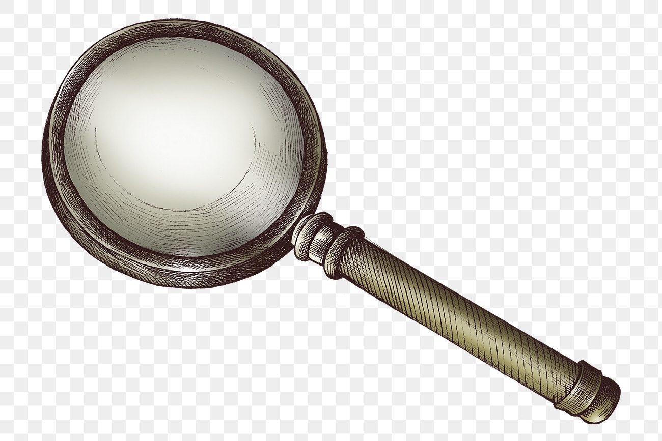Hand drawn retro magnifying glass | Premium PNG Sticker - rawpixel