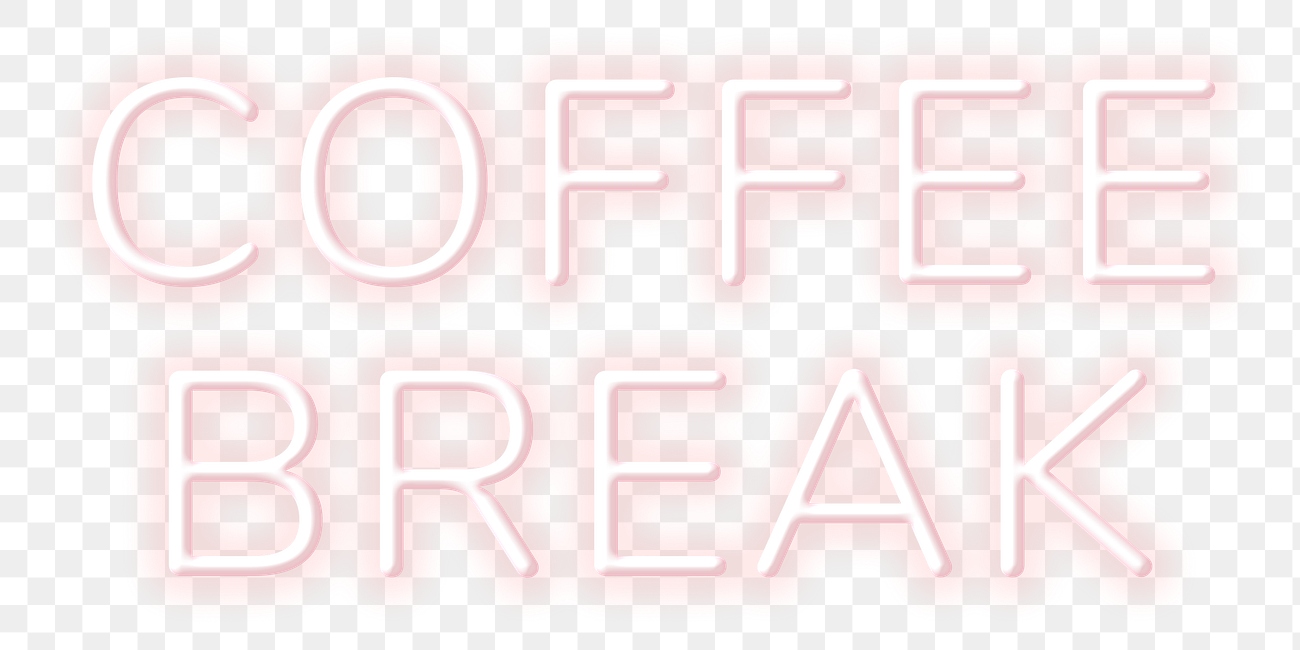 Glowing coffee break png neon | Free PNG - rawpixel