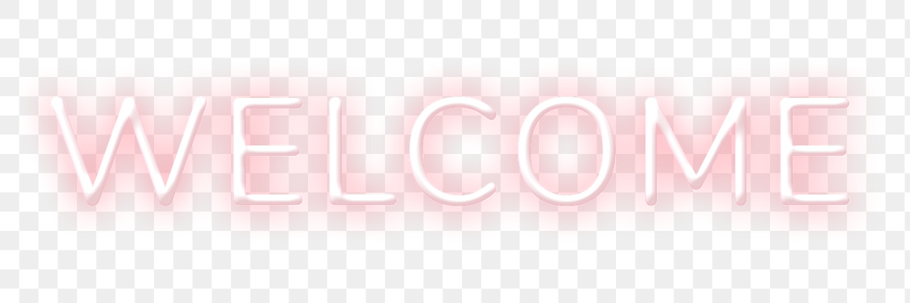 Glowing welcome text png neon | Premium PNG - rawpixel