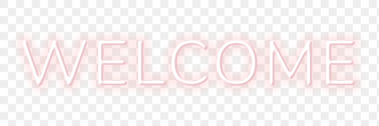 Pink neon welcome png word | Premium PNG - rawpixel