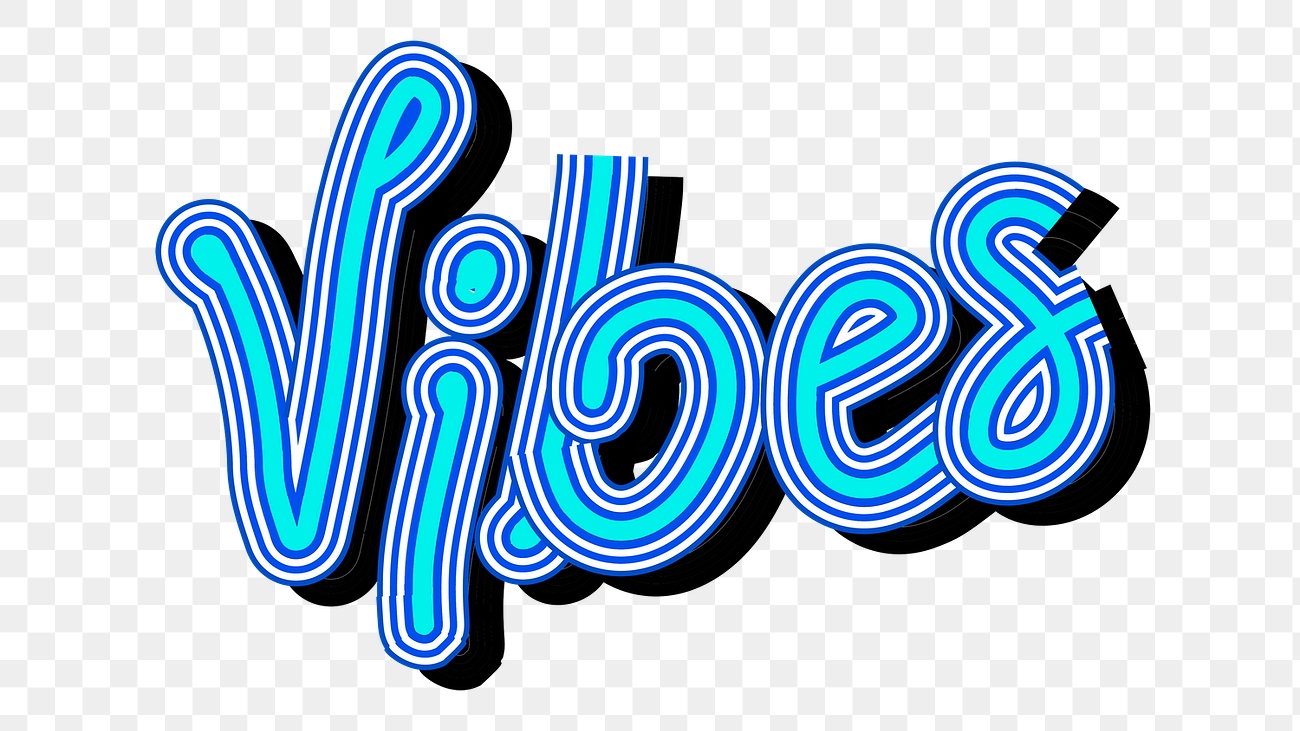 Vibes blue shades png handwritten | Premium PNG Sticker - rawpixel