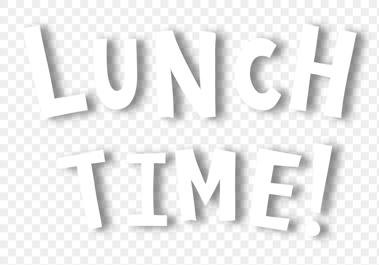 White lunch time! doodle typography | Premium PNG Sticker - rawpixel