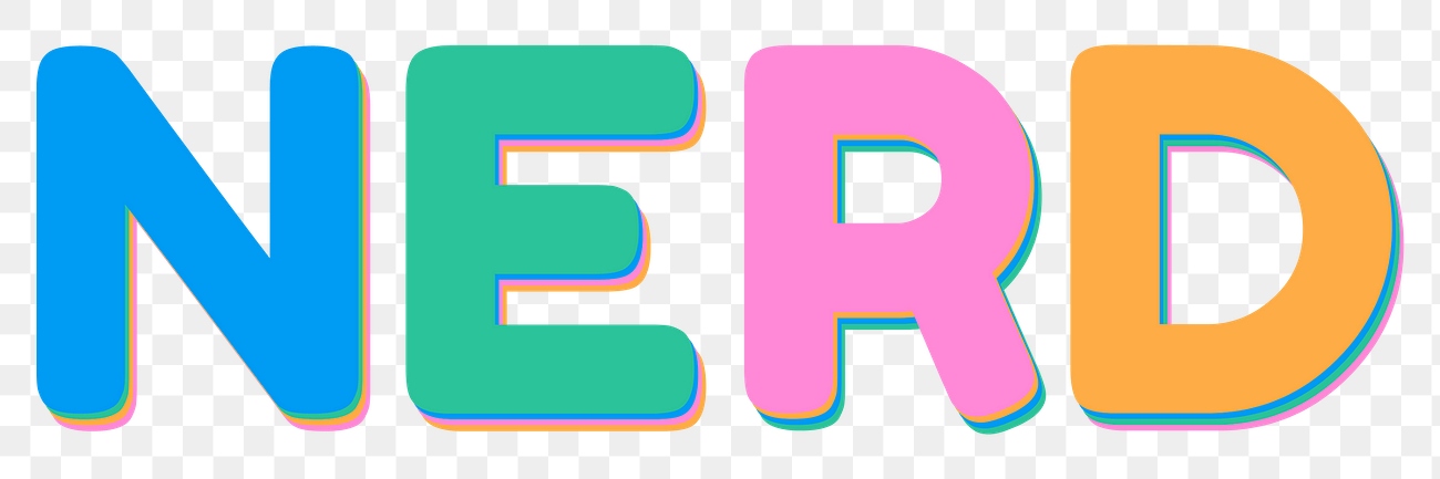 Word png nerd text typography | Premium PNG Sticker - rawpixel