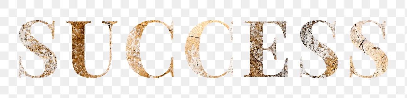 Success glittery word typography png | Premium PNG Sticker - rawpixel