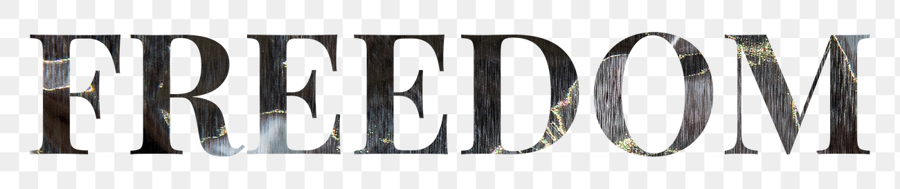 Freedom word art typography png | Premium PNG Sticker - rawpixel