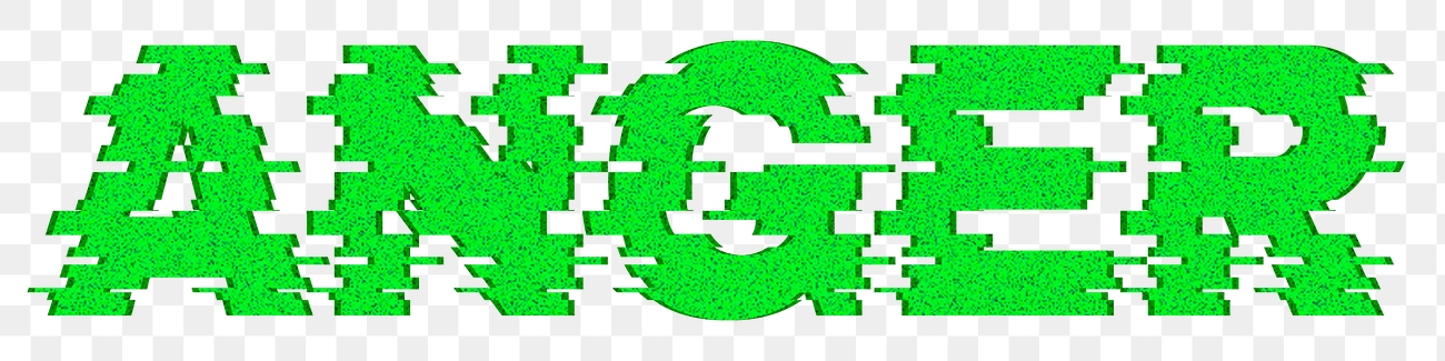 Green blurred word ANGER typography | Premium PNG Sticker - rawpixel
