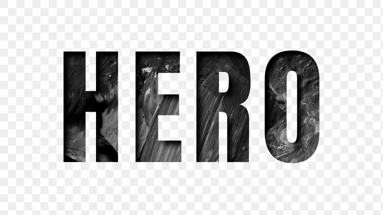 Hero uppercase letters typography design | Premium PNG Sticker - rawpixel