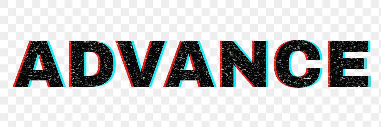 Blurred ADVANCE png black typography | Premium PNG Sticker - rawpixel