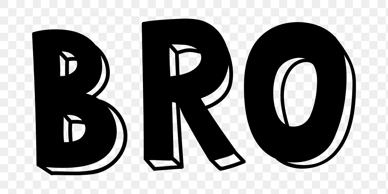 Bro png comic word bold | Premium PNG Sticker - rawpixel