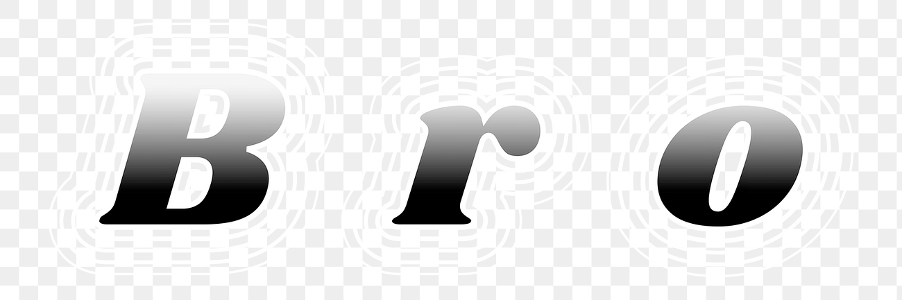 Bro png retro font typography | Premium PNG Sticker - rawpixel