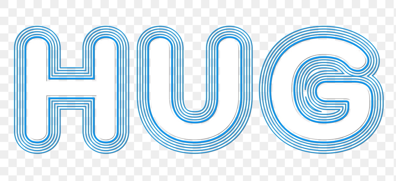 Hug ripple effect png typography | Premium PNG Sticker - rawpixel