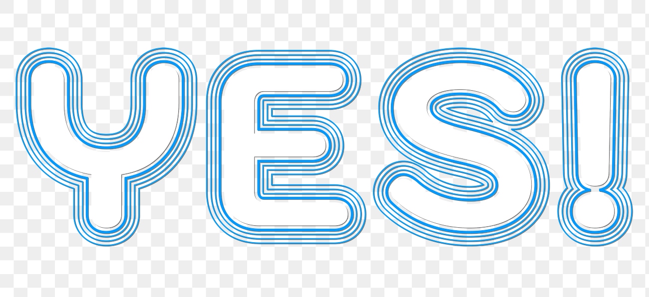 Transparent yes ripple word art | Premium PNG Sticker - rawpixel