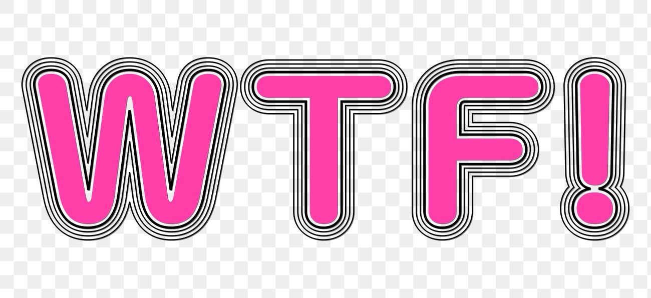 Funky typography wtf transparent typography | Free PNG Sticker - rawpixel