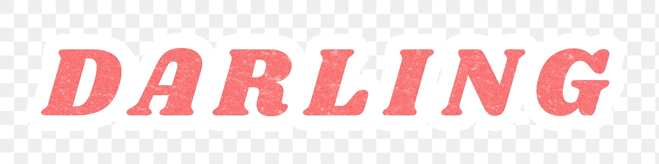 Darling png pink aesthetic word | Free PNG Sticker - rawpixel