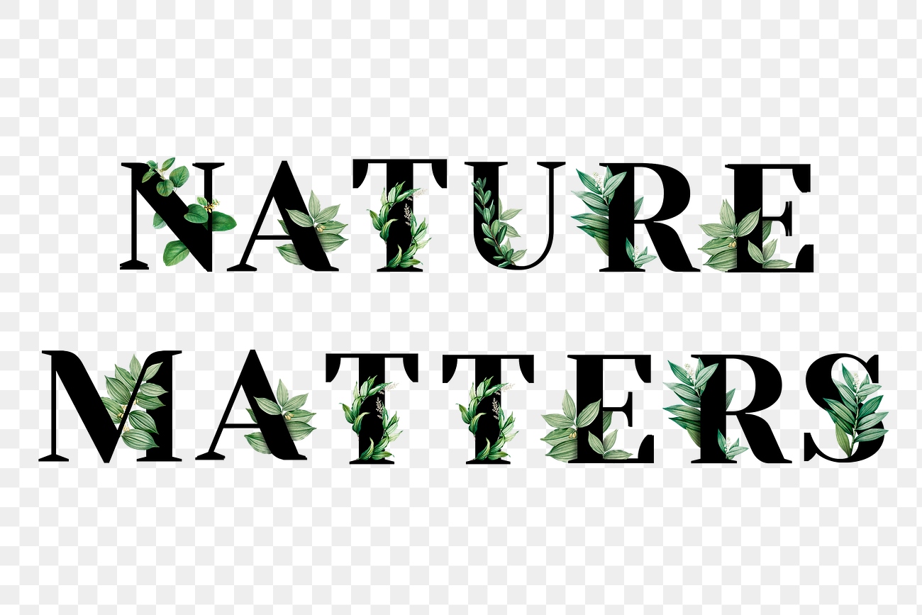 Botanical NATURE MATTERS png phrase | Free PNG Sticker - rawpixel