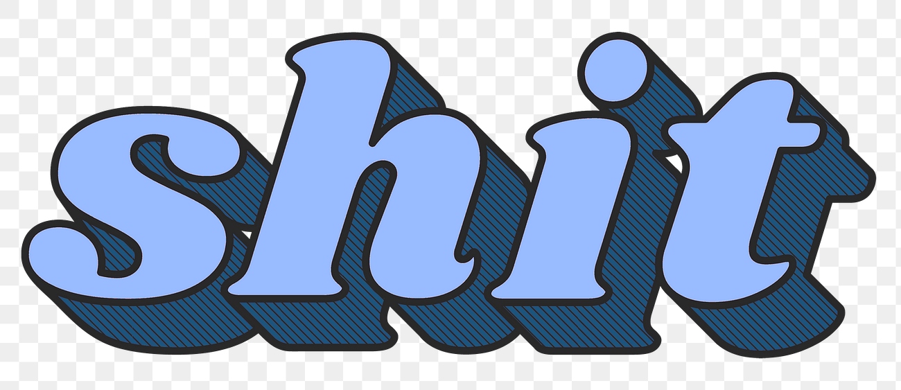 Shit typography png bold font | Free PNG Sticker - rawpixel
