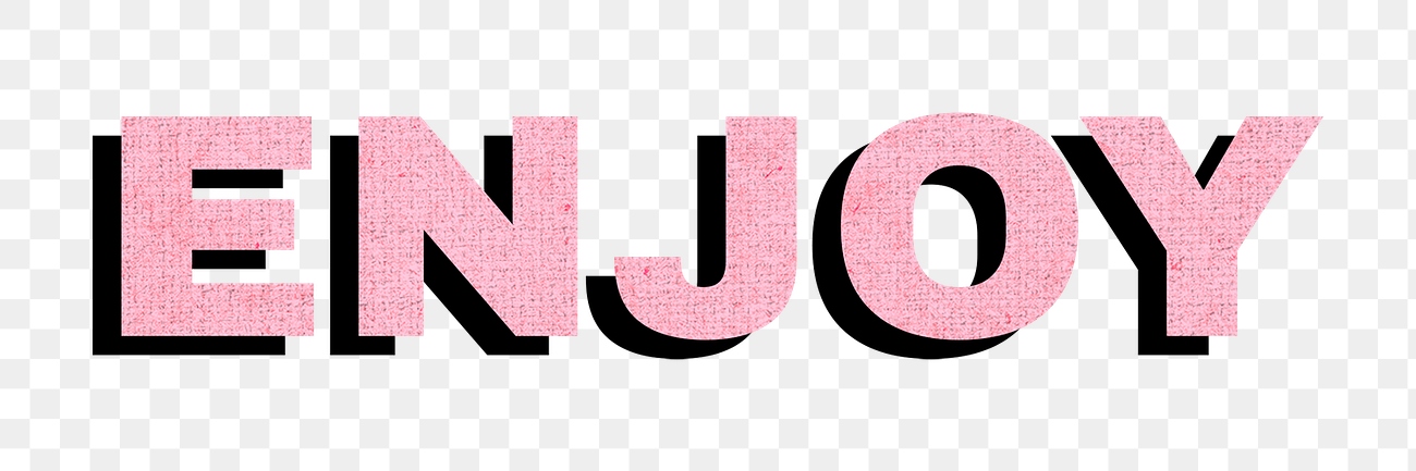 Enjoy png typography, drop shadow | Premium PNG - rawpixel