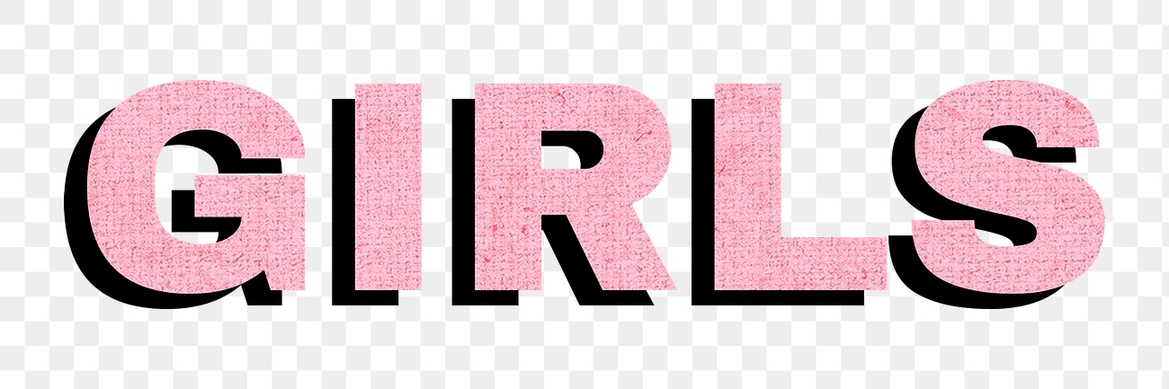 Png girls shadow font word | Premium PNG Sticker - rawpixel