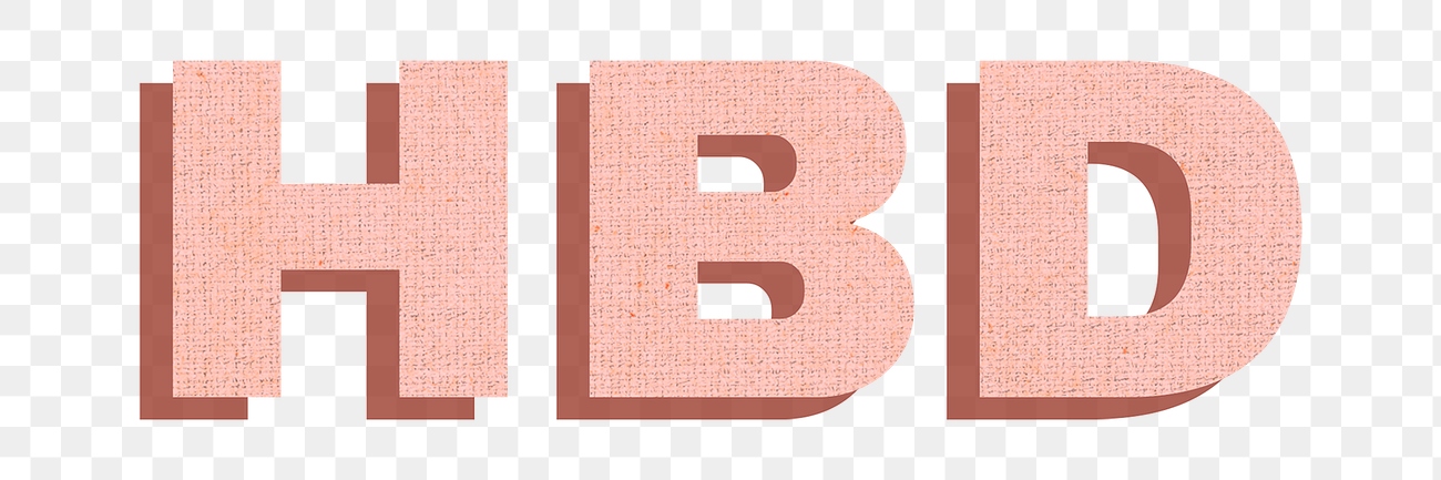 HBD png word sticker pastel | Premium PNG - rawpixel