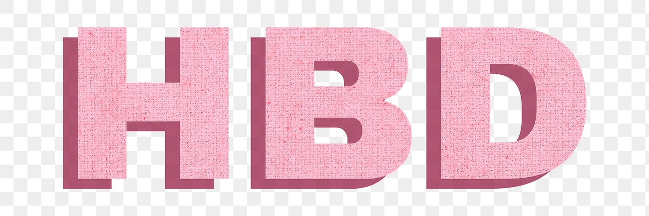 Word HBD png font typography | Free PNG Sticker - rawpixel