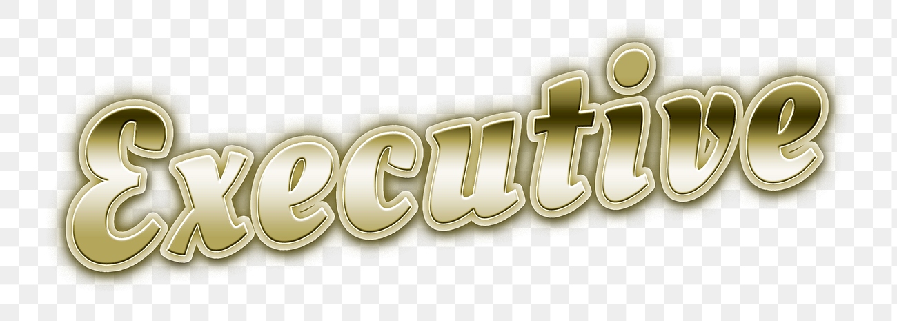 Futuristic gold executive png word | Free PNG Sticker - rawpixel