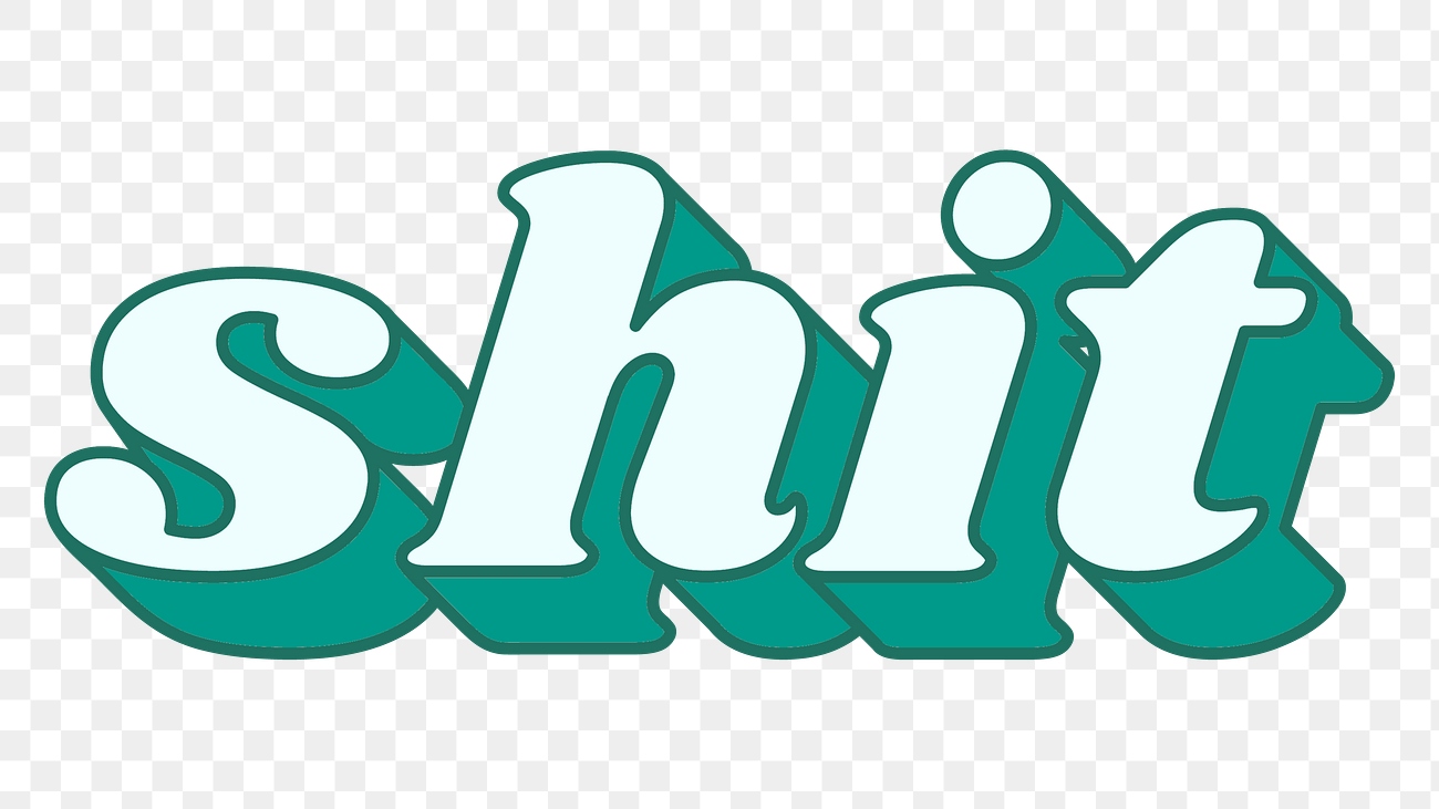 Shit word png retro green | Premium PNG Sticker - rawpixel