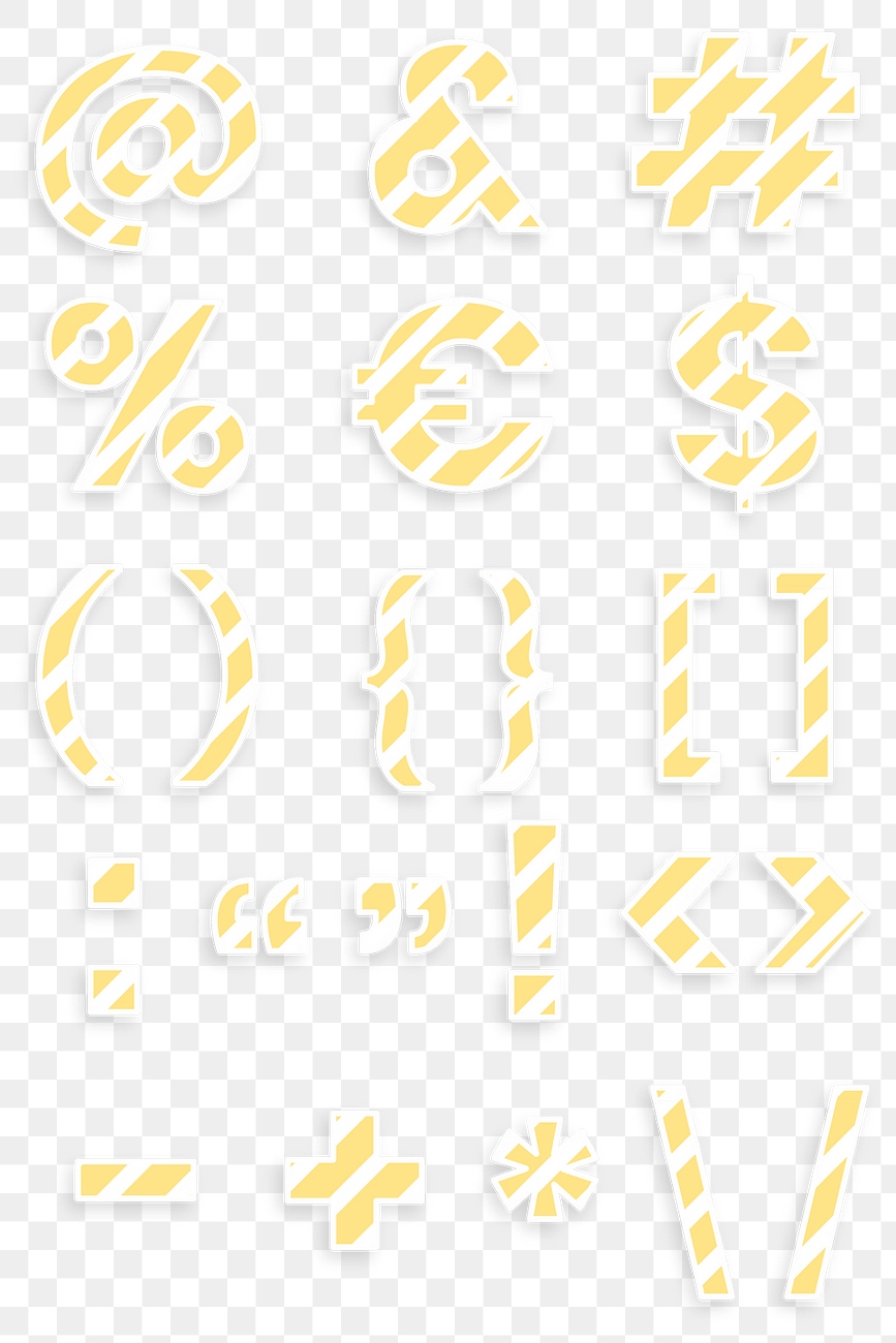 Sign font collection graphic png | Free PNG - rawpixel