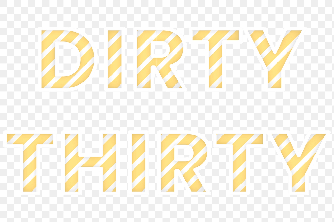 Dirty thirty png word candy | Free PNG Sticker - rawpixel