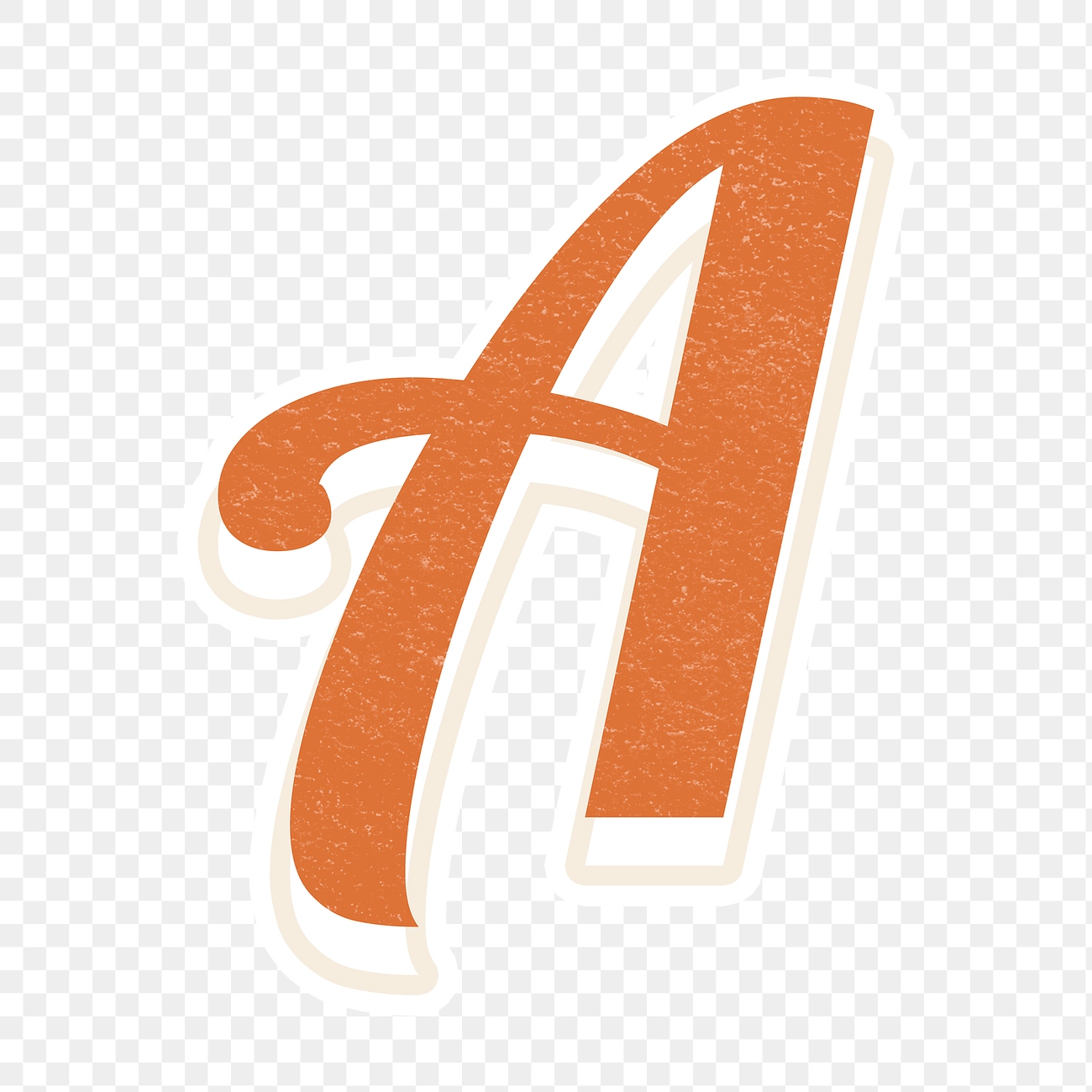 Retro letter A bold typography | Premium PNG Sticker - rawpixel