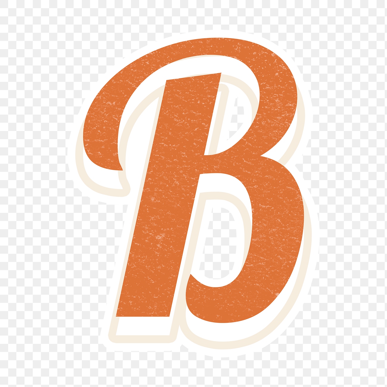 Letter B png alphabet lettering | Premium PNG Sticker - rawpixel