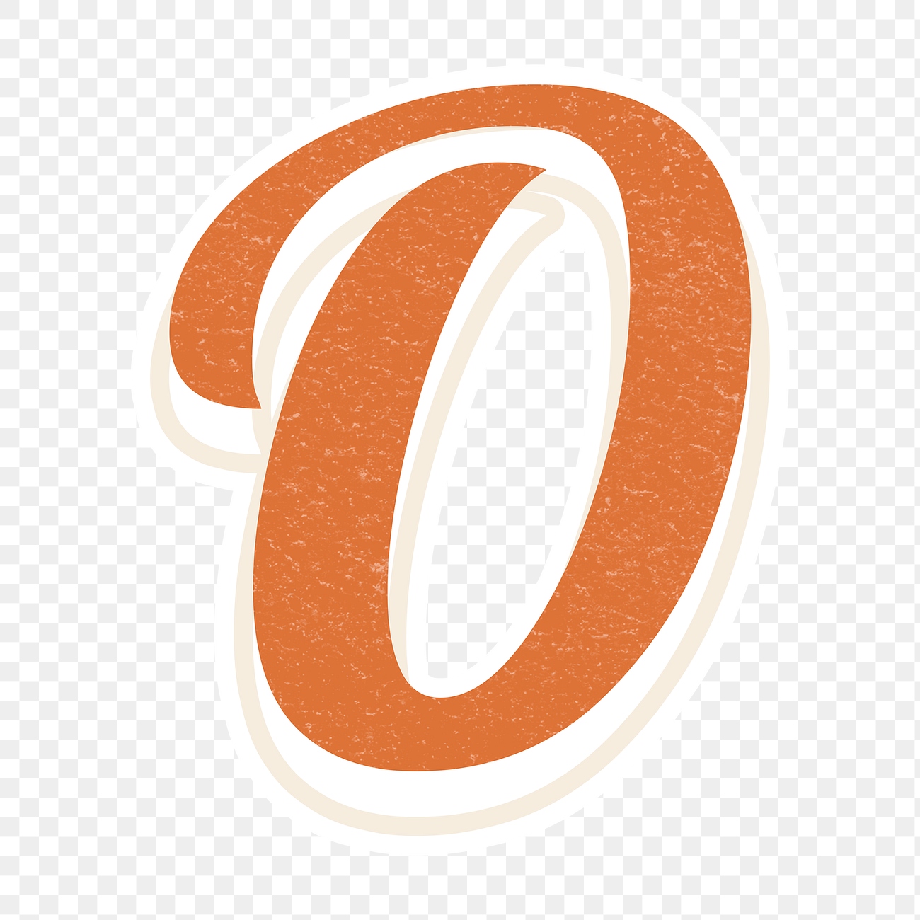 Letter O retro bold font | Premium PNG Sticker - rawpixel