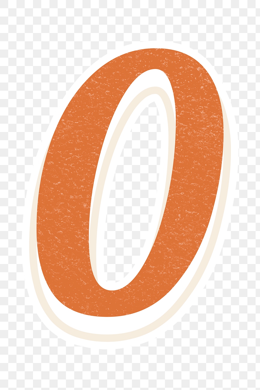 Number 0 zero png retro | Premium PNG Sticker - rawpixel