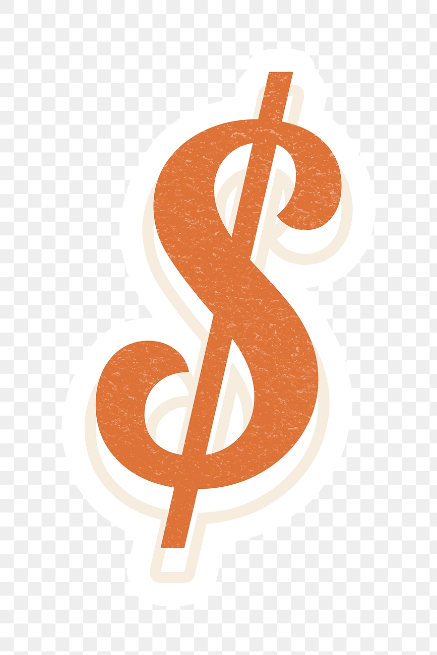 $ dollar png vintage font | Premium PNG Sticker - rawpixel