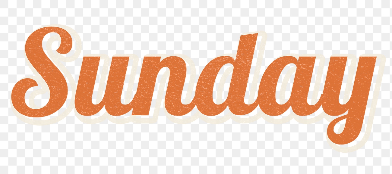 Retro word Sunday typography design | Premium PNG Sticker - rawpixel
