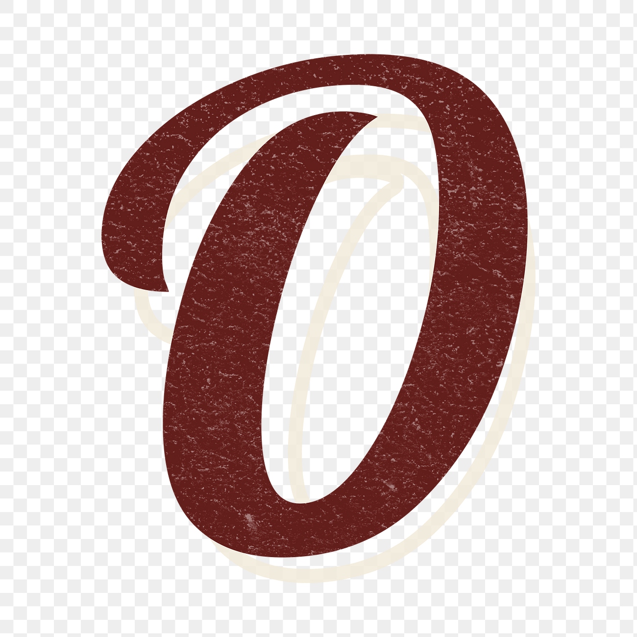 Letter 0 abc calligraphy handwriting | Premium PNG Sticker - rawpixel